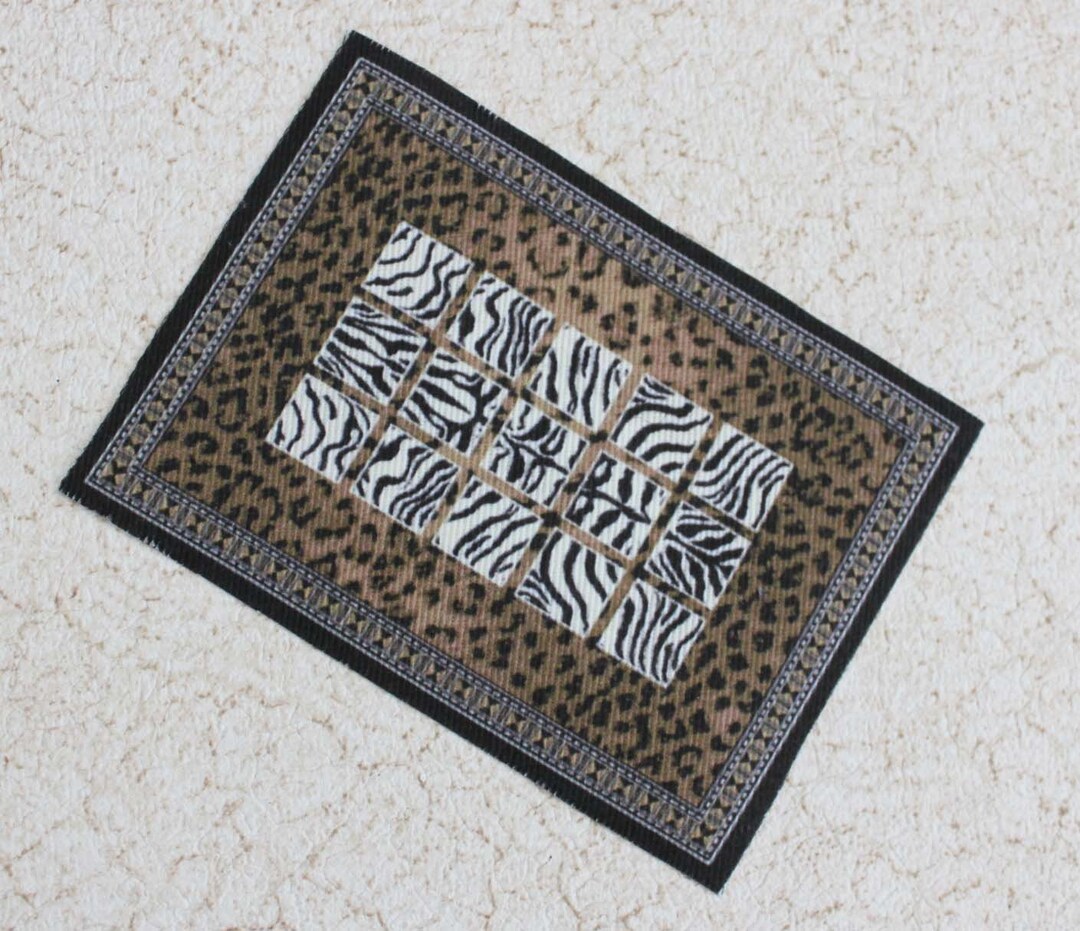 Miniature Rug Animal Print Cheetah Zebra in Several Sizes - Etsy