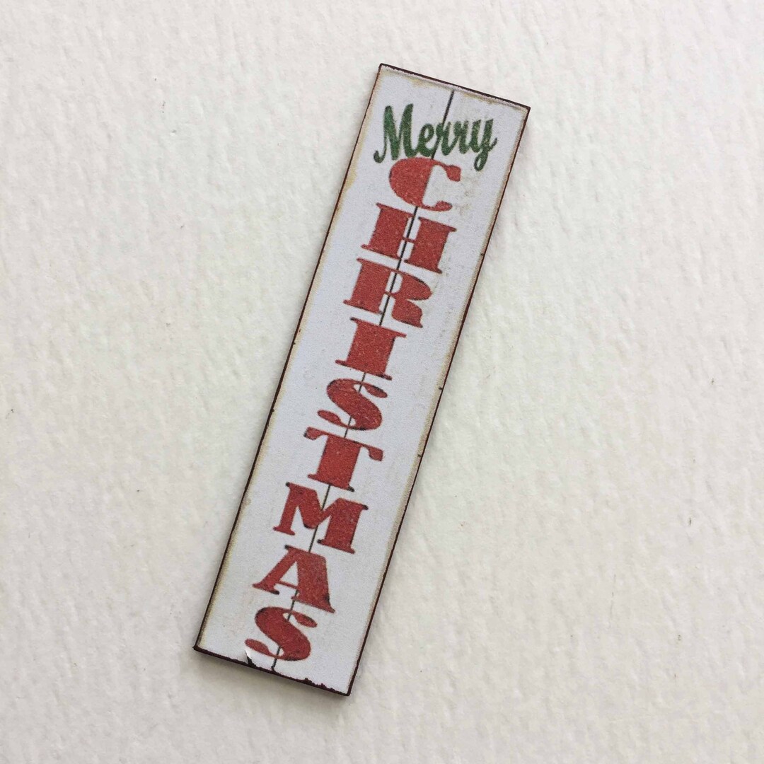 Christmas Miniature Merry Christmas Porch Sign 1/24 or 1/12 Scale - Etsy