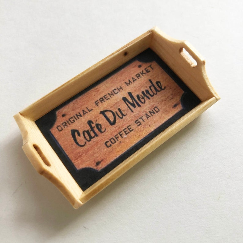 Miniature New Orleans Cafe Du Monde 1/12 Scale Natural Wood - Etsy