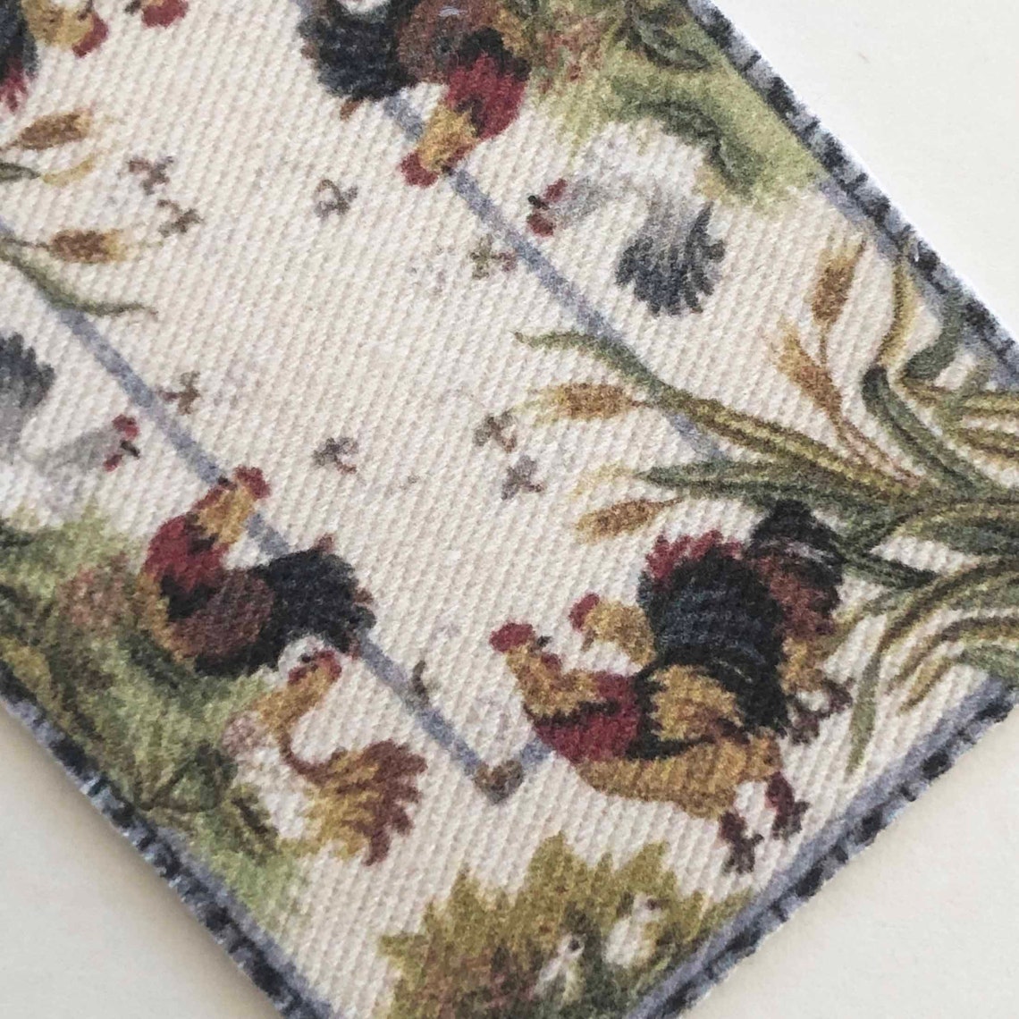 Dollhouse French Country Roosters Rugs in White or Red in Red - Etsy