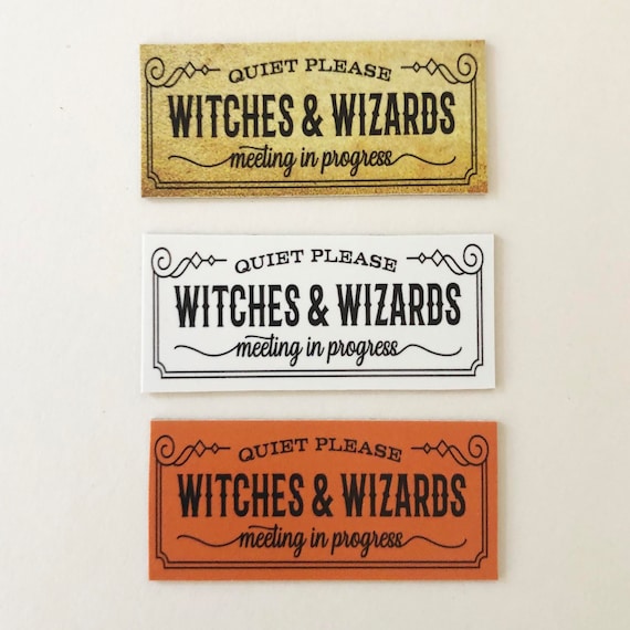 Scale Miniature Sign Quiet Please Witches and Wizards Meeting - Etsy