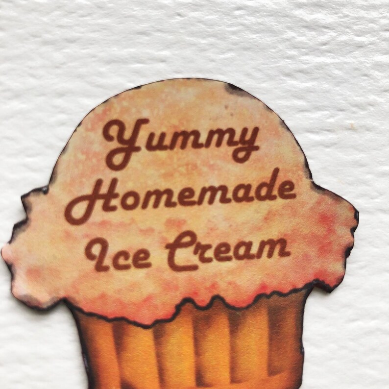 Miniature 1950 Ice Cream Shop Sign With Custom Wording for - Etsy