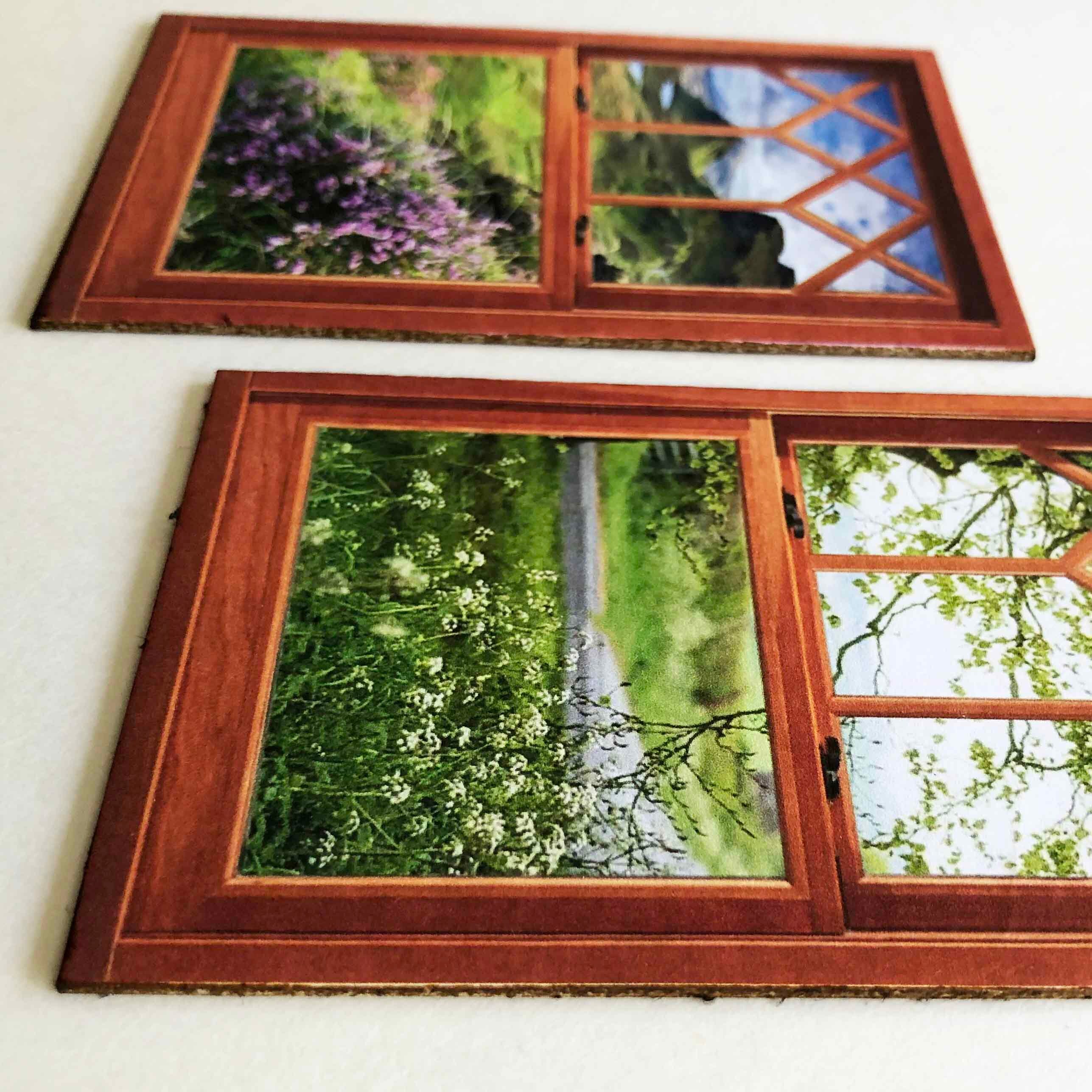 Miniature PAPER Windows With Views of Scottish and English Landscapes ...