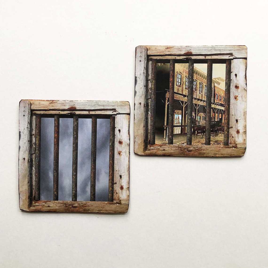Rustic Jail Windows With Bars Miniature Paper Reproduction in | Etsy