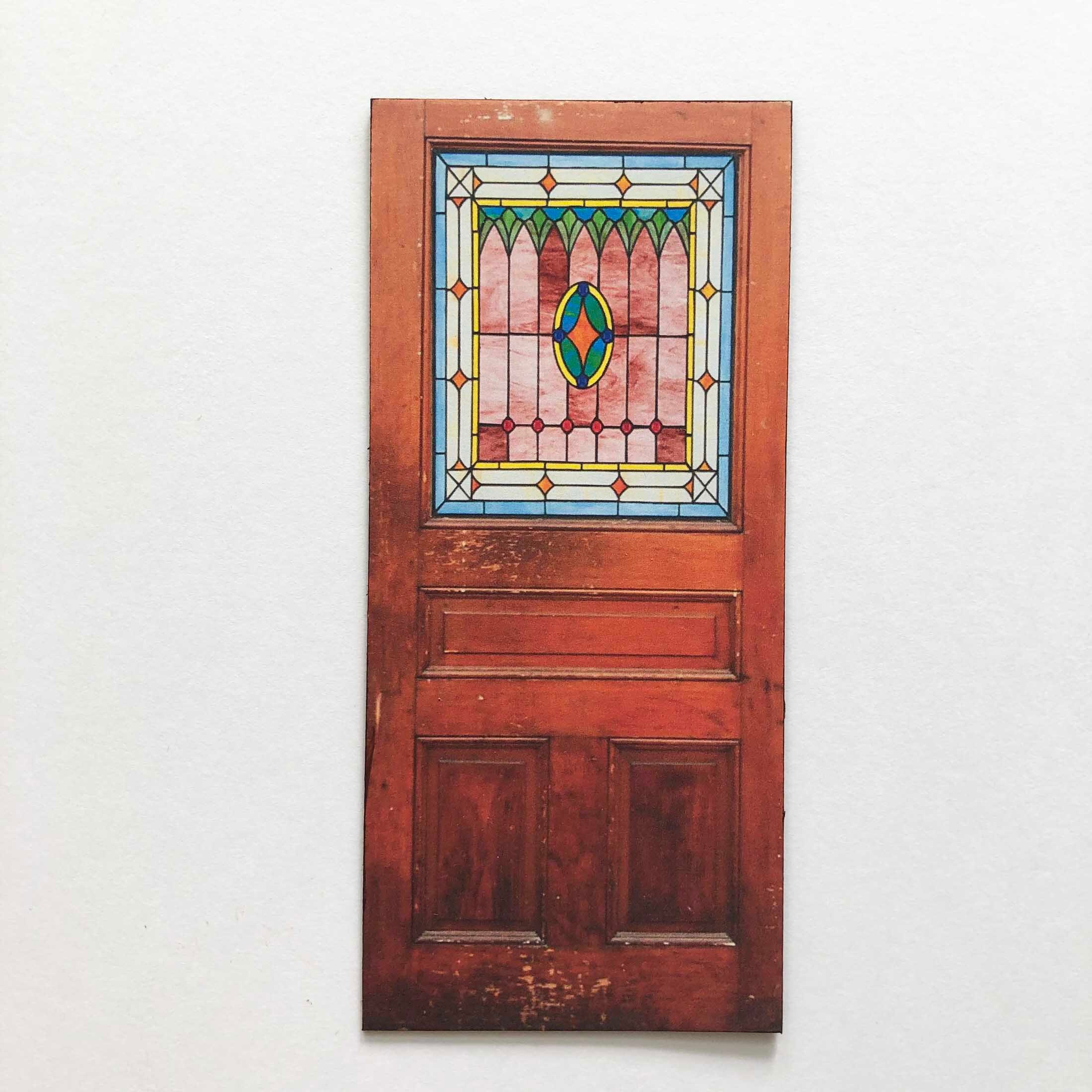 Miniature Faux Antique 1920s PAPER Reproduction Door in Two | Etsy