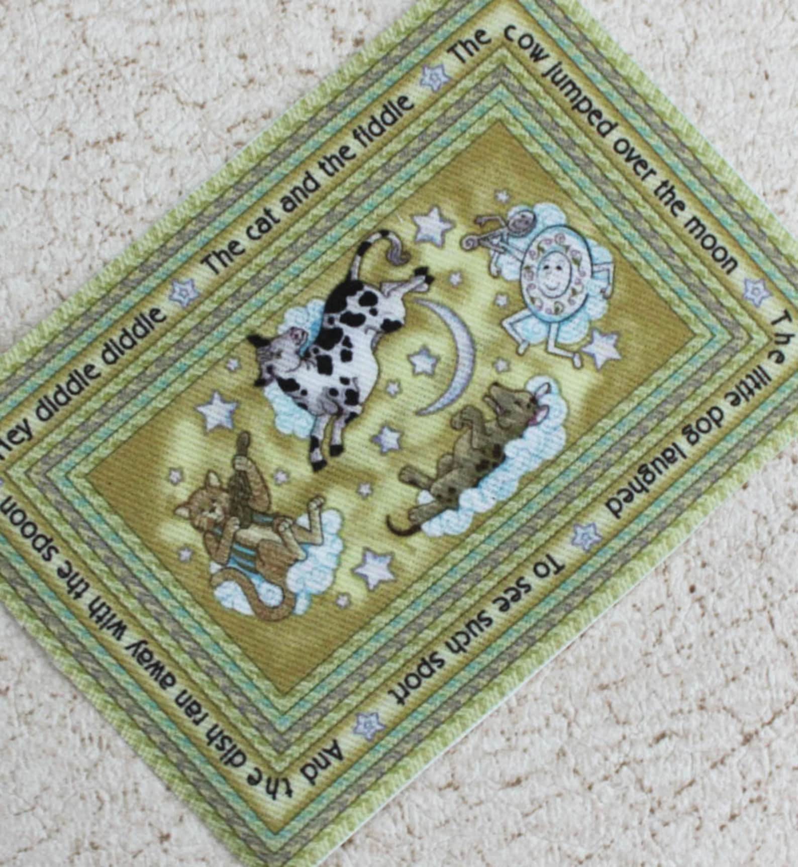 Dollhouse Nursery Rug Miniature Pink Blue or Yellow Nursery - Etsy