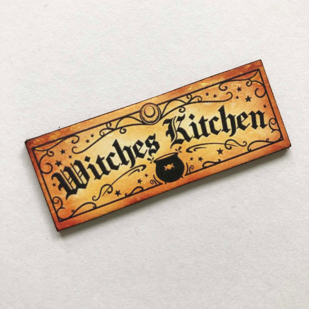 Miniature Sign ' Witches Kitchen' With Image of Cauldron - Etsy