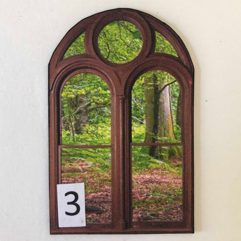 Windows With Spring Colored Landscape View, PAPER Miniatures Set ONE - Etsy
