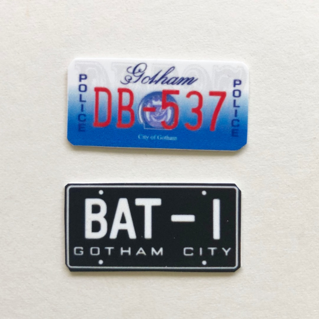 Miniature Reproduction Gotham and Bat-1 1:12 Scale License Plates - Etsy