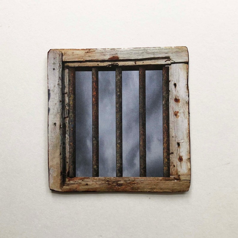Rustic Jail Windows With Bars Miniature Paper Reproduction in | Etsy