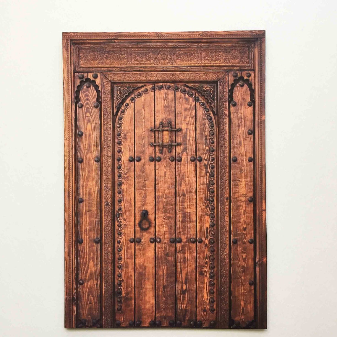 Miniature Massive Oak Door Wood Look Paper Faux Prop Door With or ...