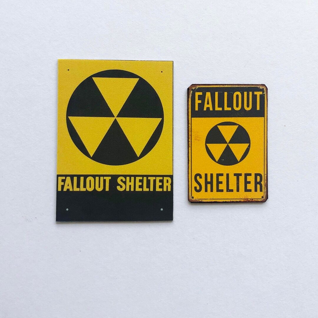 Miniature Fallout Shelter Signs - Etsy