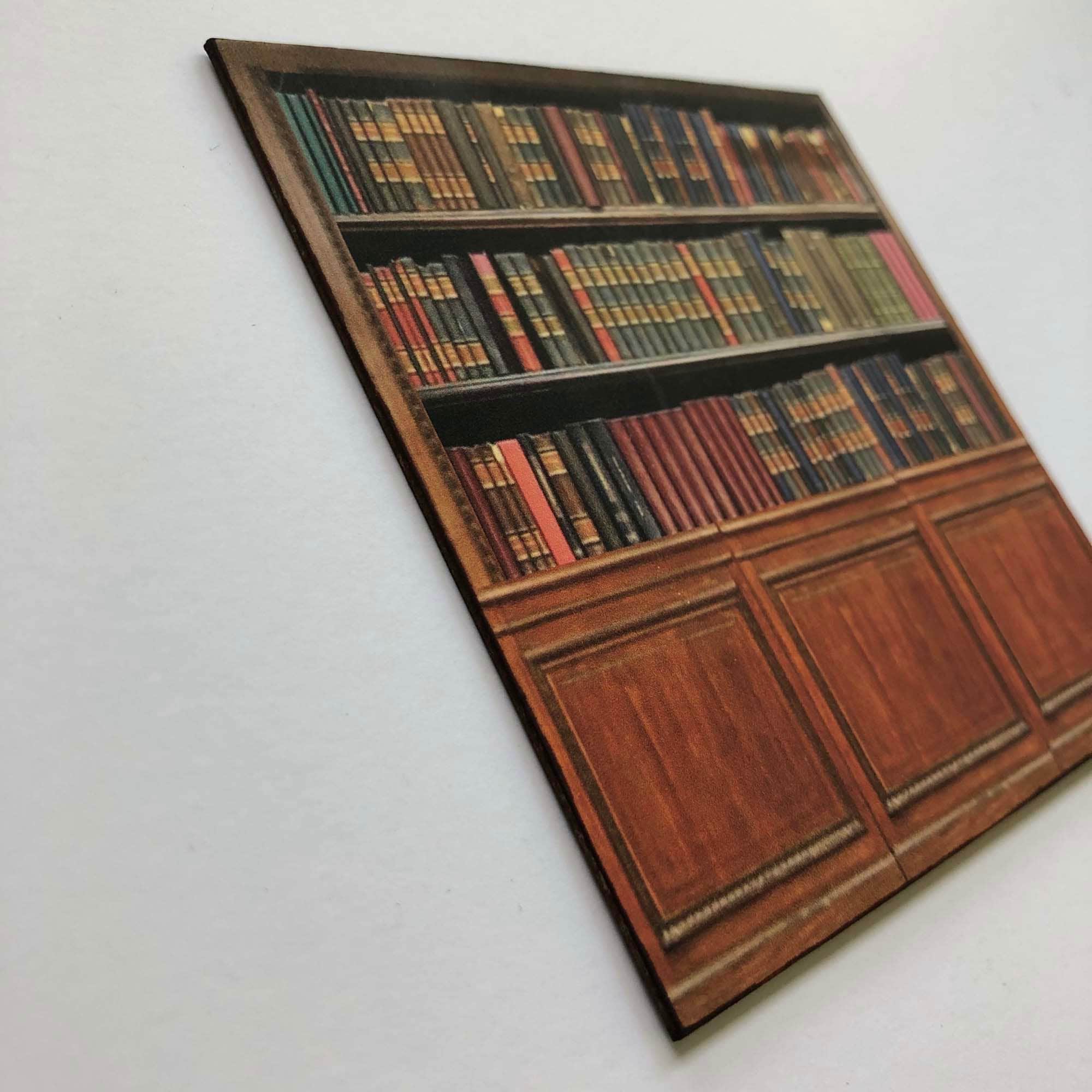 Miniature 1:24 Faux Library Wall of Boiserie and Books in Several ...