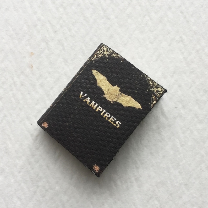 Vampires Book Antique Leather Bound Look in 1:12 Scale Miniature - Etsy