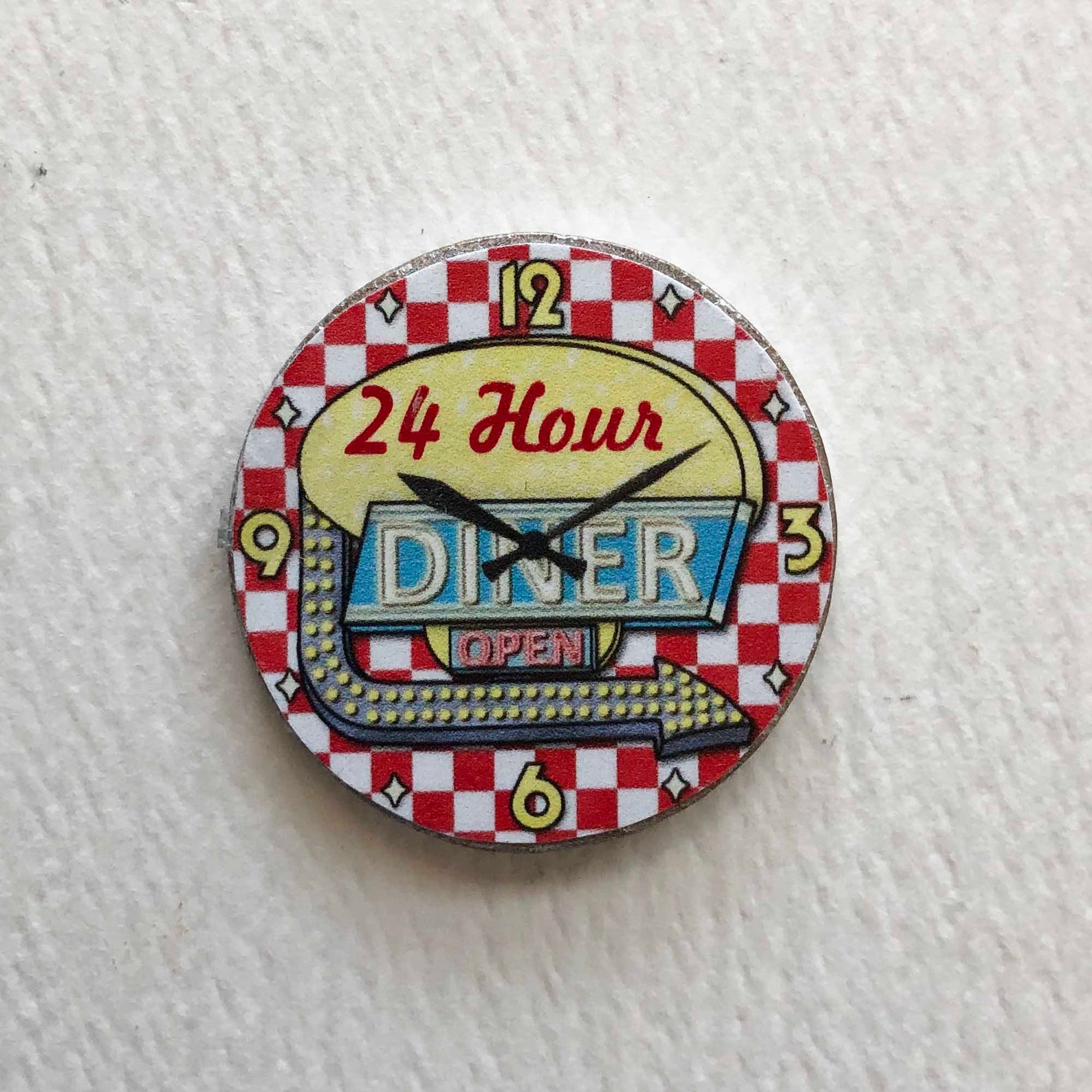 Custom Miniature Retro Faux Clock for 1:12 Scale 50s Diner to - Etsy