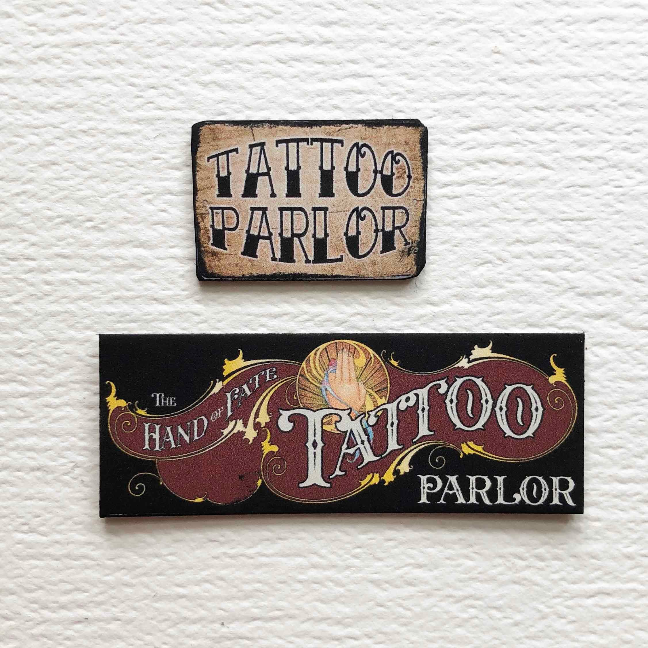 Miniature 1:12 Scale Tattoo Parlor Signs - Etsy