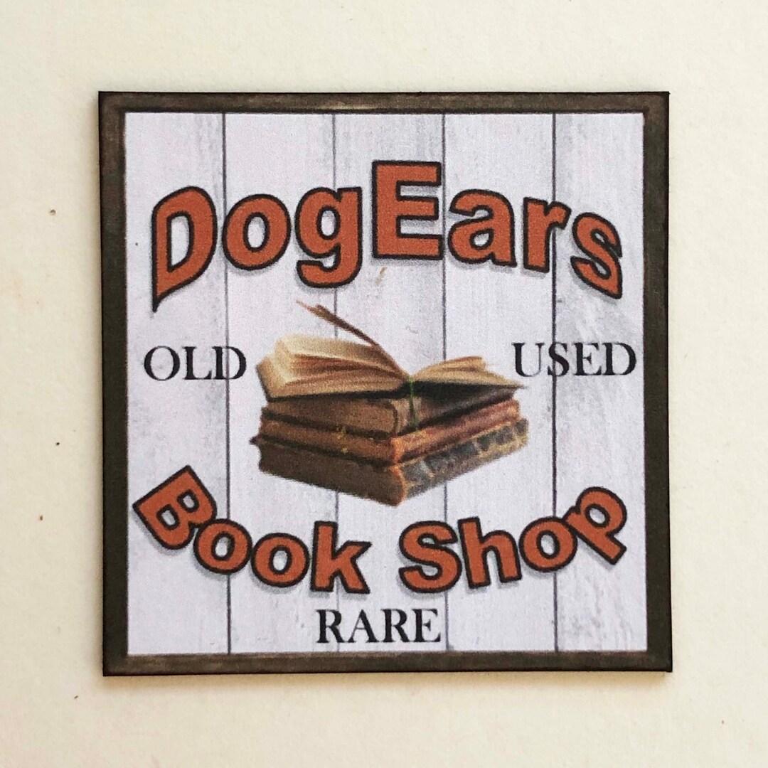 Miniature Book Shop Sign - Etsy
