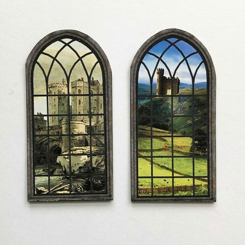 Gothic Castle Windows With Views Set Number TWO Paper - Etsy
