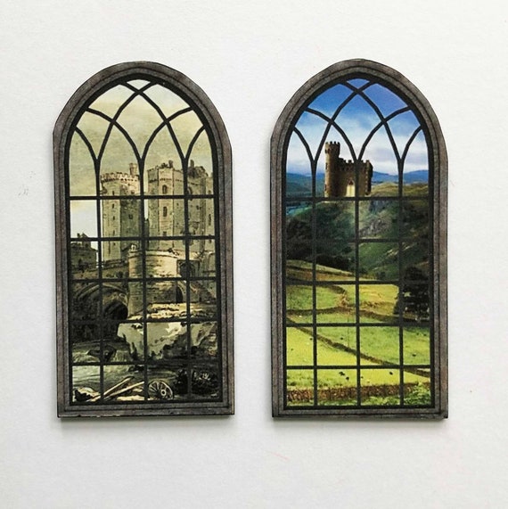 Faux Miniature Gothic Arch Paper Windows With Choice of Two - Etsy