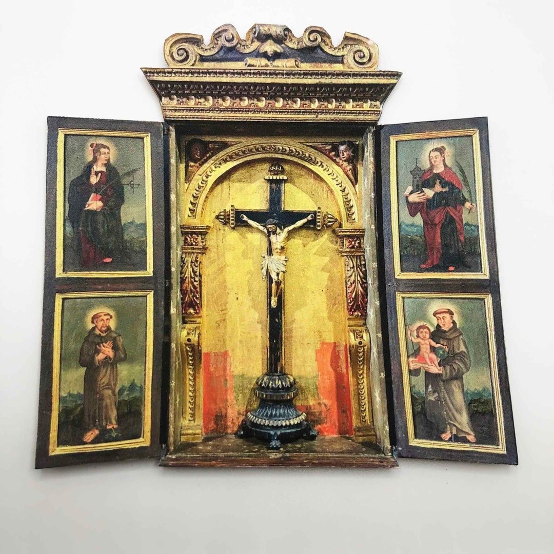Miniature PAPER Reproduction of 18 Century Portuguese Oratory - Etsy