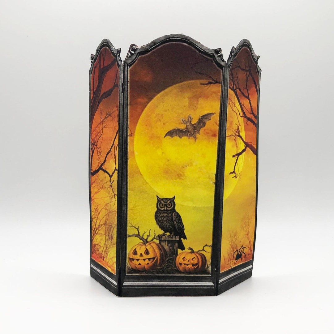 Halloween Moon Miniature PAPER Dollhouse Room Screen Divider - Etsy