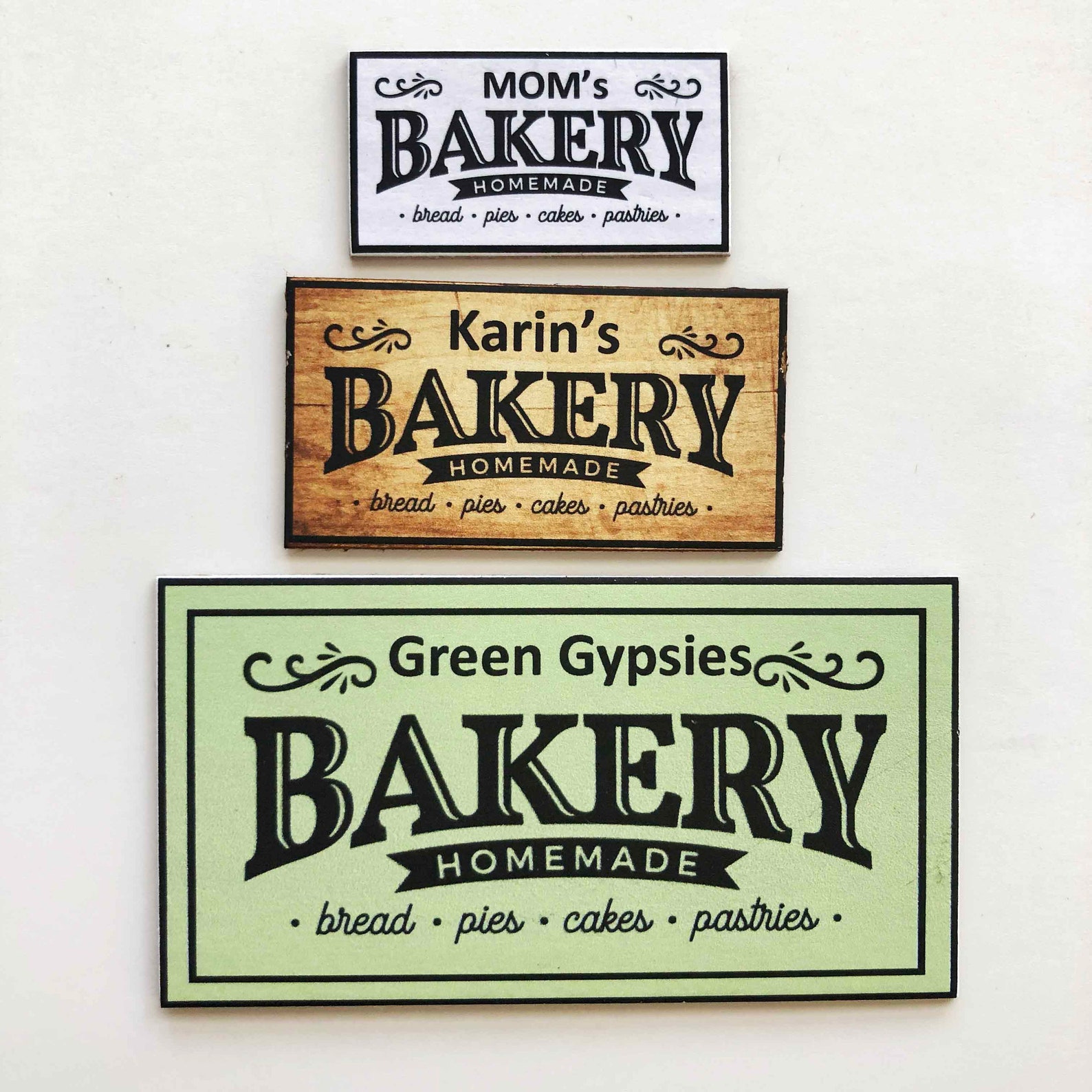 Miniature Personalized BAKERY Sign in Choice of Color and Size | Etsy