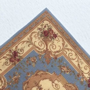 Dollhouse Miniature Rug Blue and Yellow Aubusson in Several Sizes - Etsy