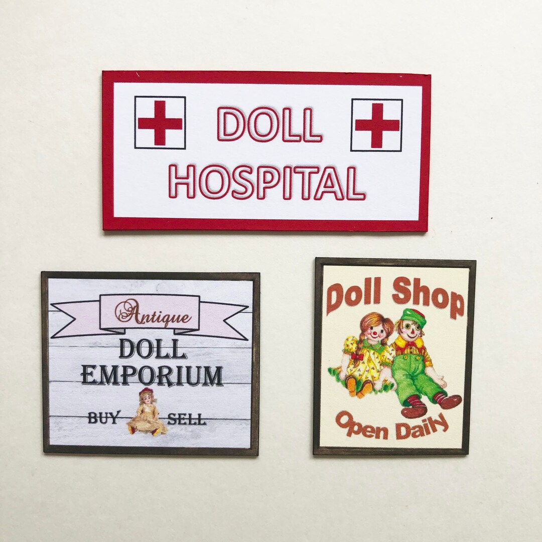 Miniature Signs for Your Doll Shop or Doll Hospital - Etsy