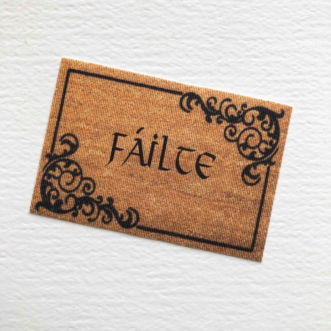 Miniature Irish Welcome Failte Doormat Accent Rug in Half Scale or ...