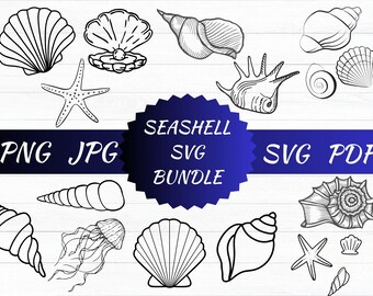 Seashell SVG, Seashell Cricut, Seashell Cut Files, Seashell Silhouette ...