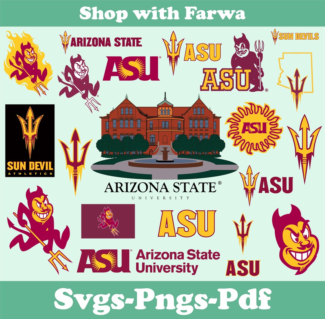 Arizona State College SVG Bundle ASU Svg Bundle Arizona Sun Devils Svg ...
