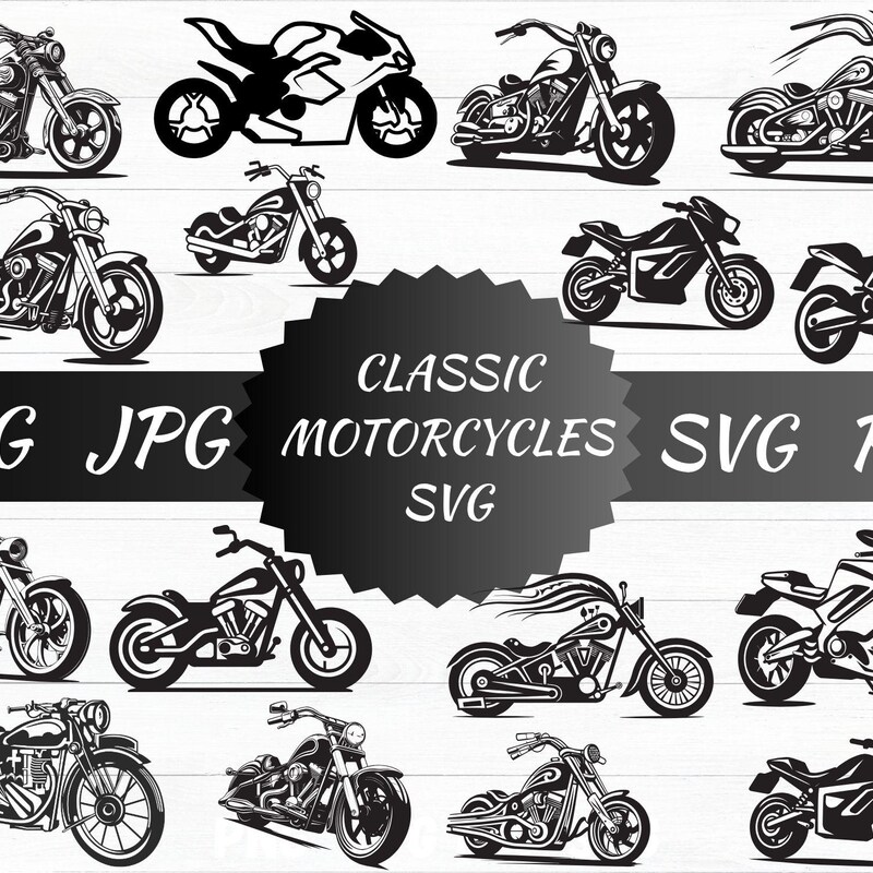 Motorcycle Svg - Etsy