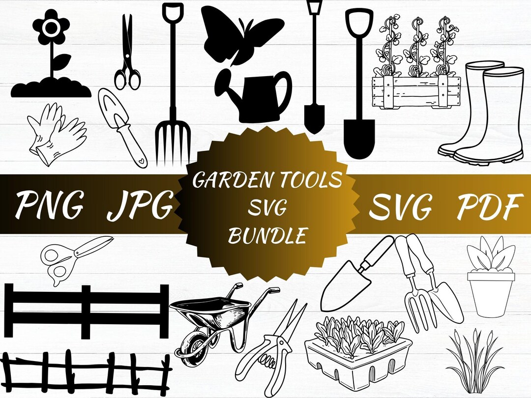 Garden Tools SVG Bundle | Gardening Tools SVG | Tools SVG | Gardening ...