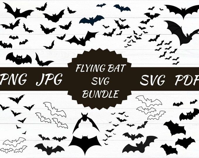 Bat Swarm Svg Png Flying Bats Svg Halloween Bats Svg Swarm of Bats Svg ...