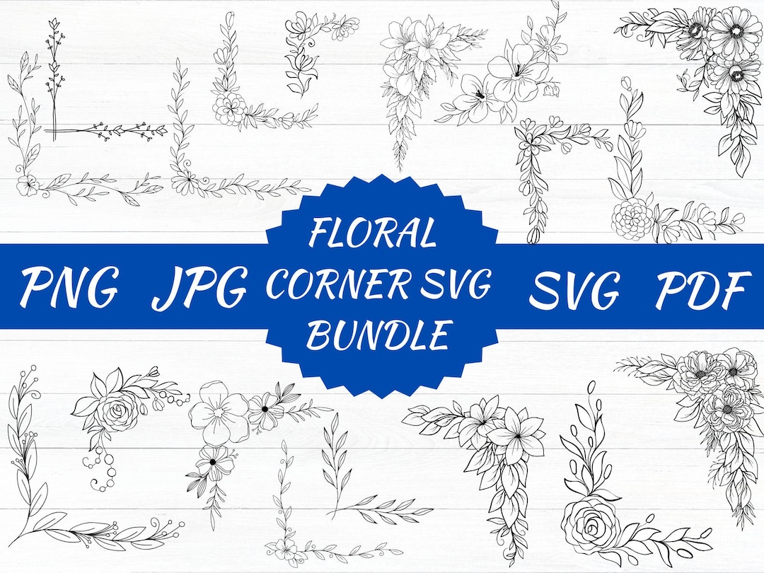 Corner Svg Bundle | Corner Svg | Floral Corner Svg Files | Decorative ...