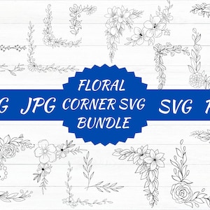 Corner Svg Bundle | Corner Svg | Floral Corner Svg Files | Decorative ...