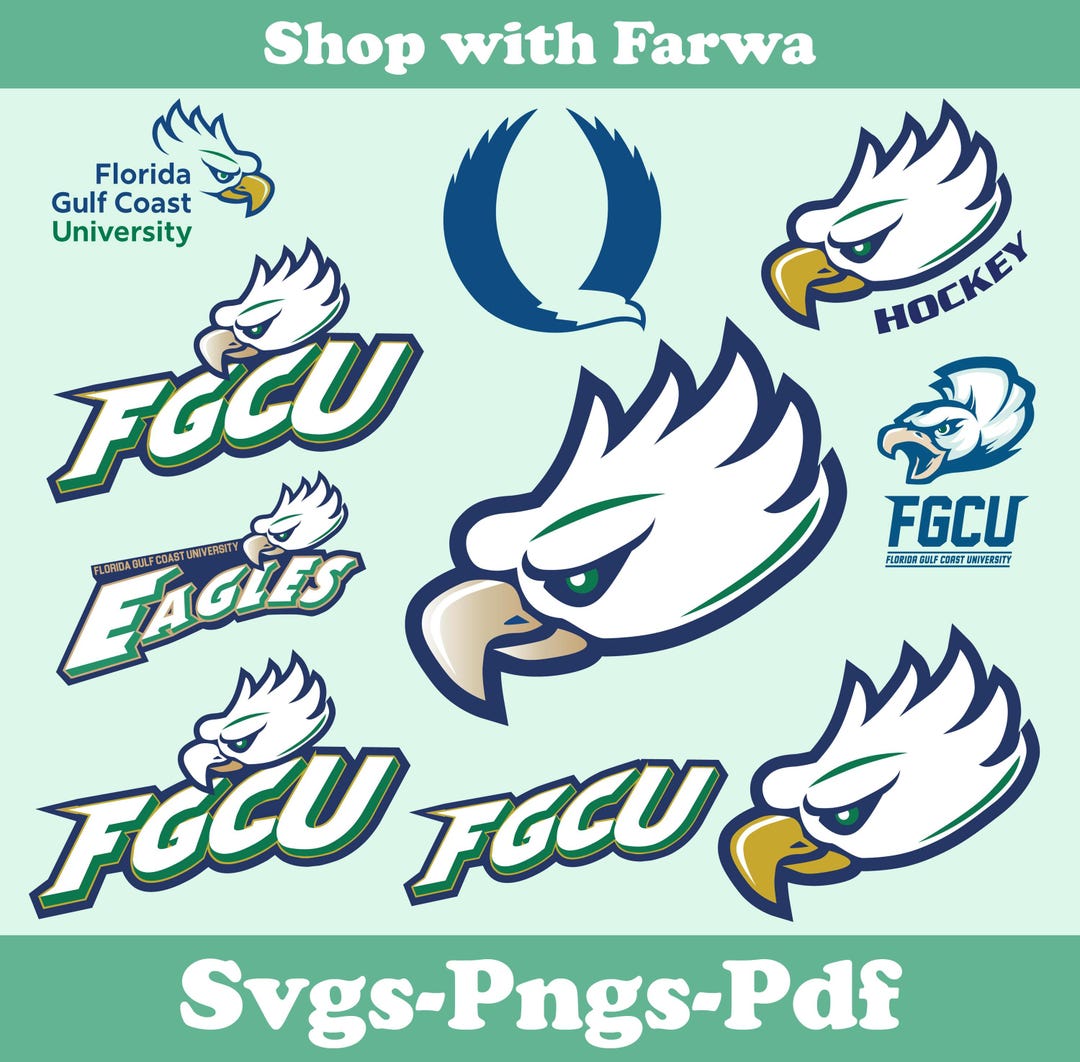 Usa Made Florida Gulf College SVG Bundle Fgcu Hockey Svg Coast Eagles ...