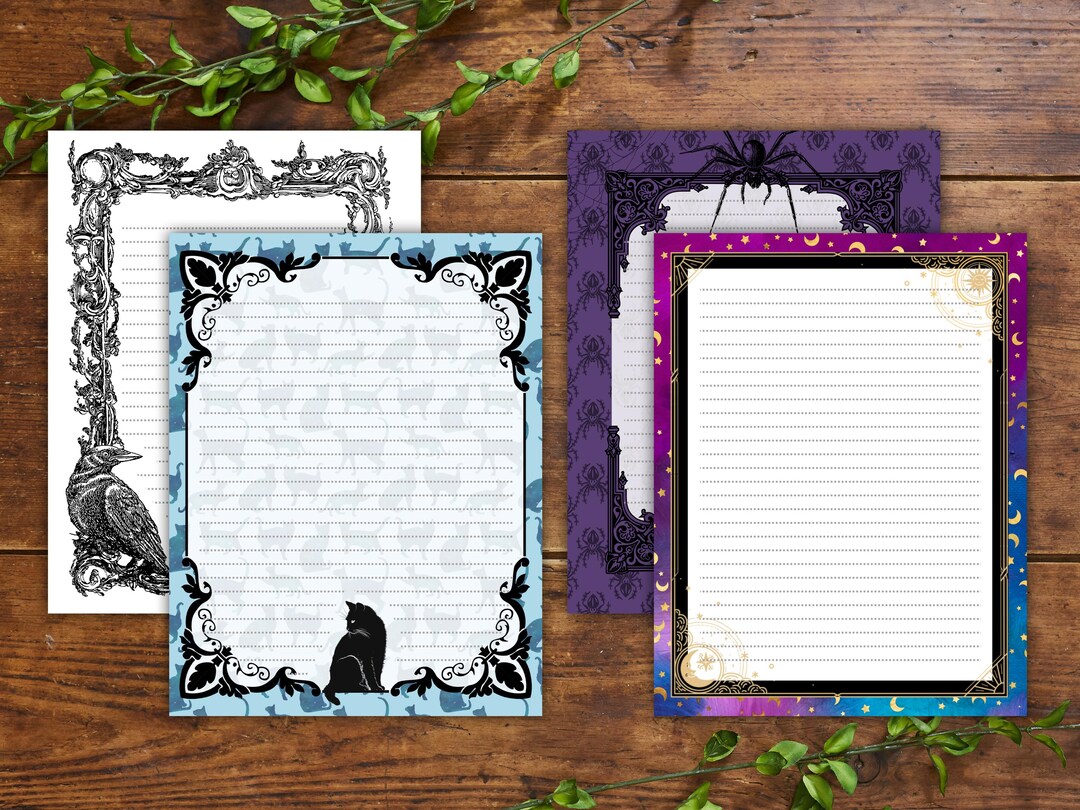 Gothic Halloween Stationery: Spooky Pen Pal Writing Paper (digital ...