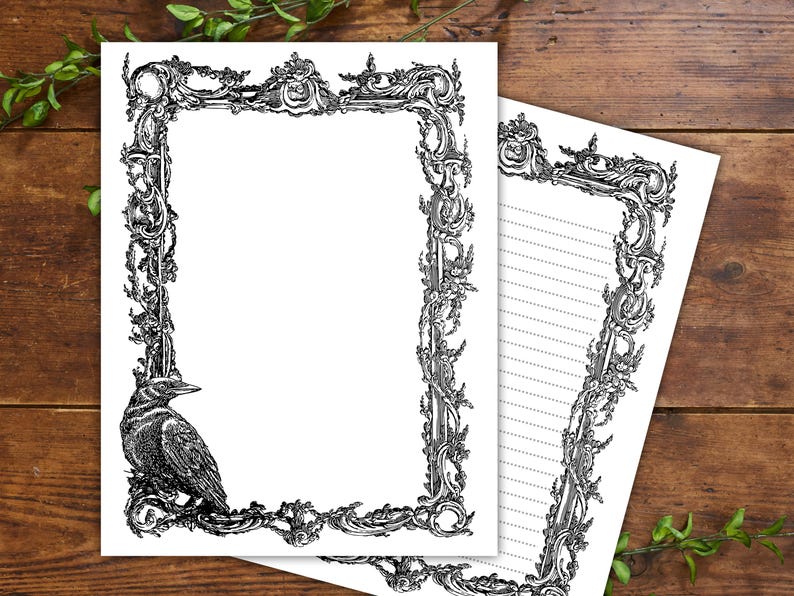 Gothic Halloween Stationery: Spooky Pen Pal Writing Paper (digital ...