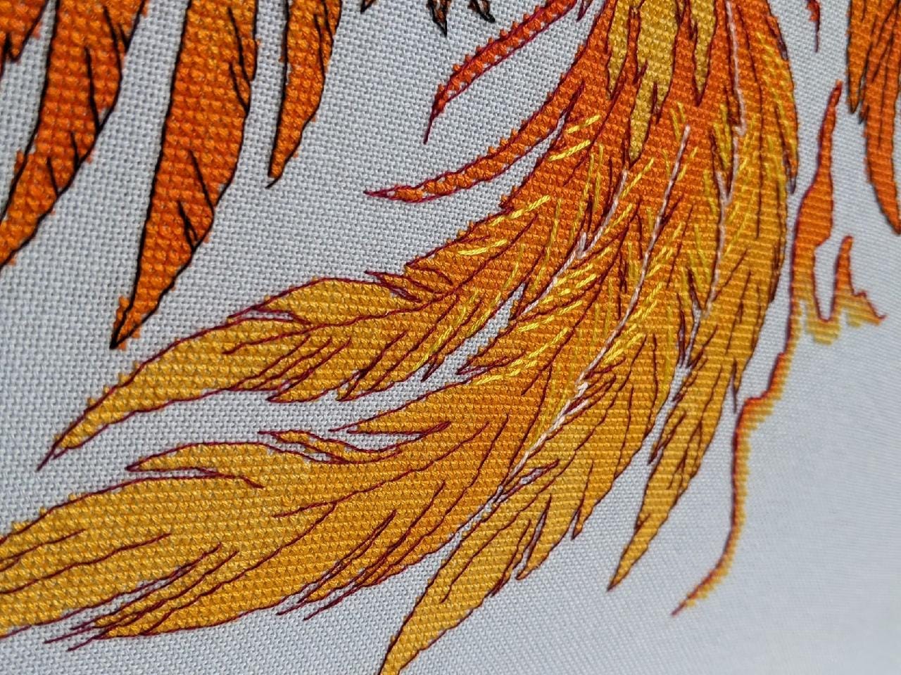 Phoenix. Cross Stitch Pattern Pdf. Fantasy Bird Xstitch Chart. Digital ...