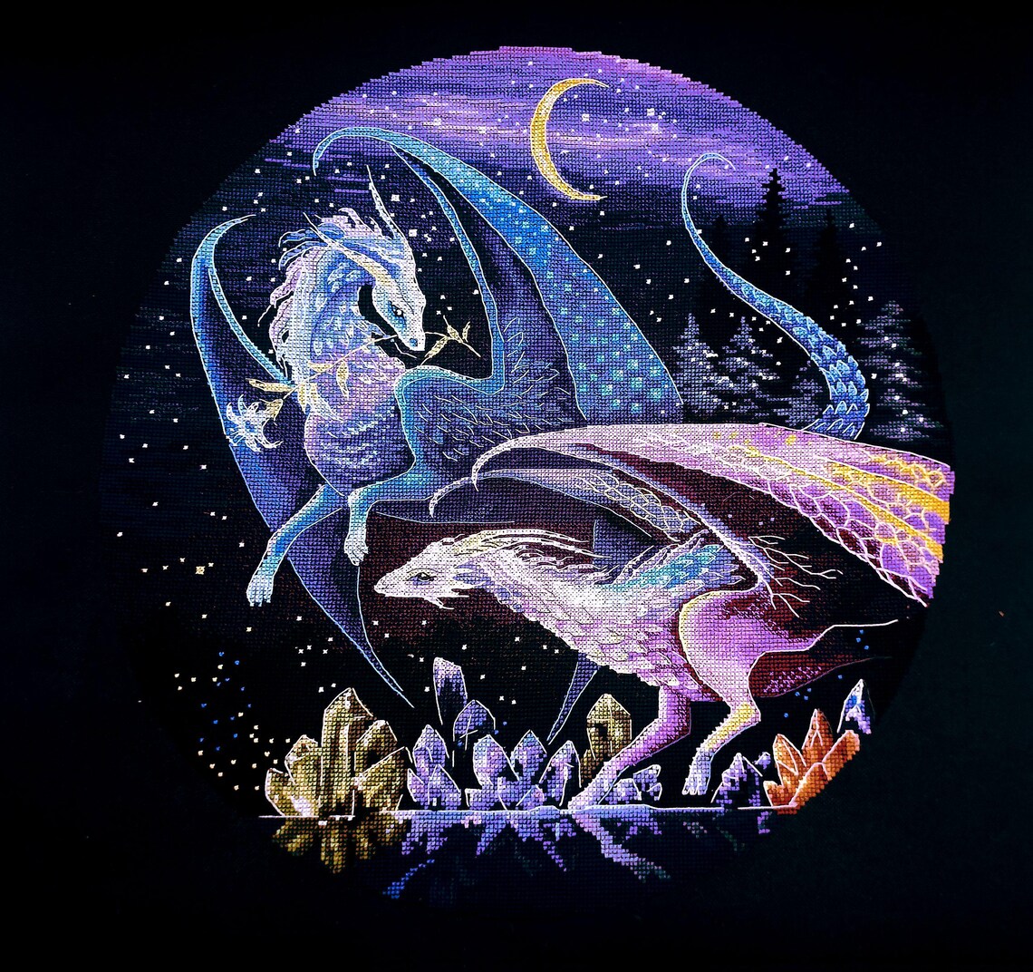 Dragons. the Guardians of Gems. Dragon Cross Stitch Pattern Pdf ...