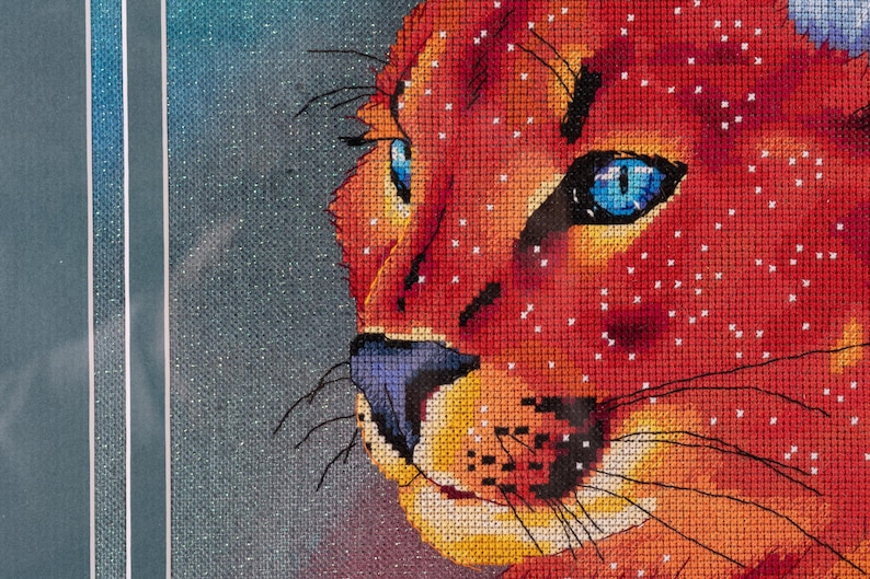 Space Lynx. Cross Stitch Pattern Pdf. Fabulous Lynx Xstitch Chart ...