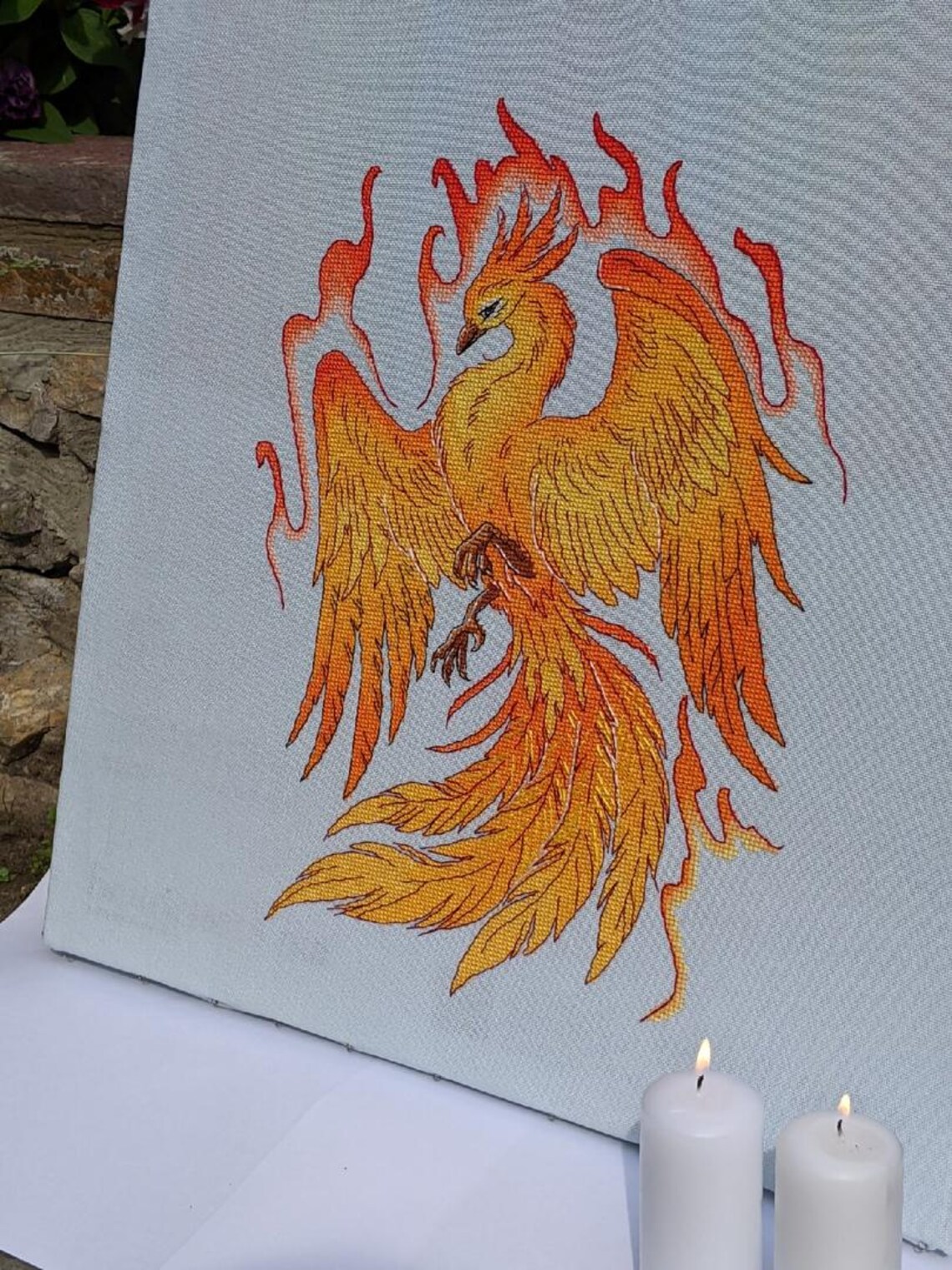 Phoenix. Cross Stitch Pattern Pdf. Fantasy Bird Xstitch Chart. Digital ...