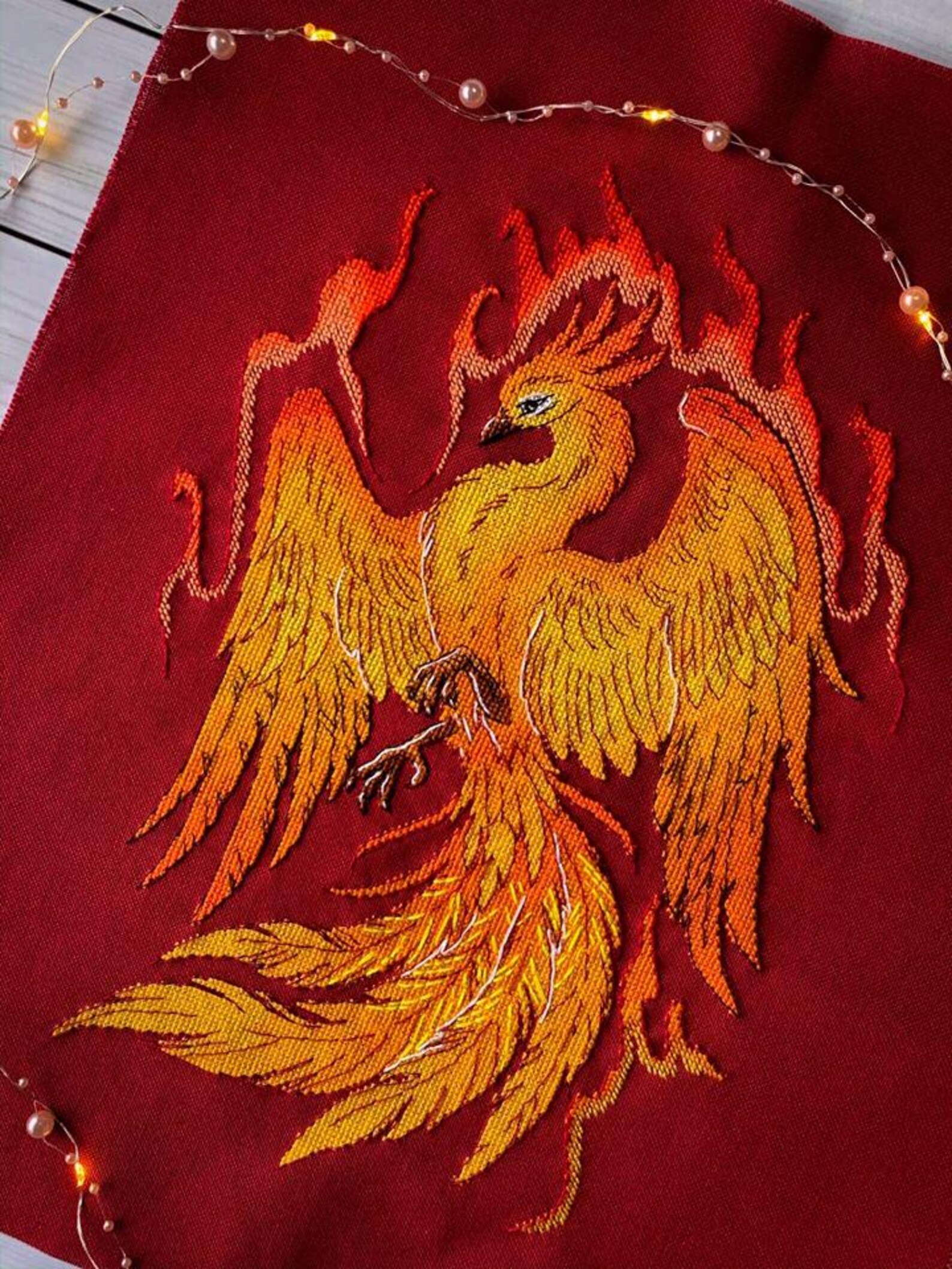 Phoenix. Cross Stitch Pattern Pdf. Fantasy Bird Xstitch Chart. Digital ...