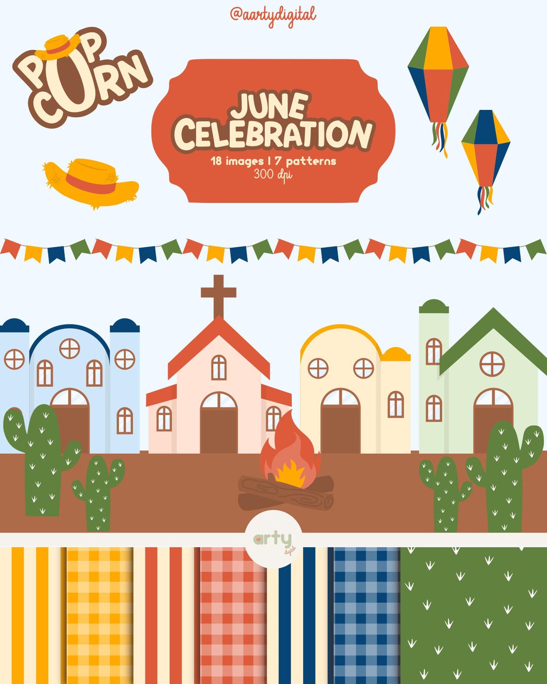 June Celebration Clipart - Festa Junina Clipart - June Celebration ...