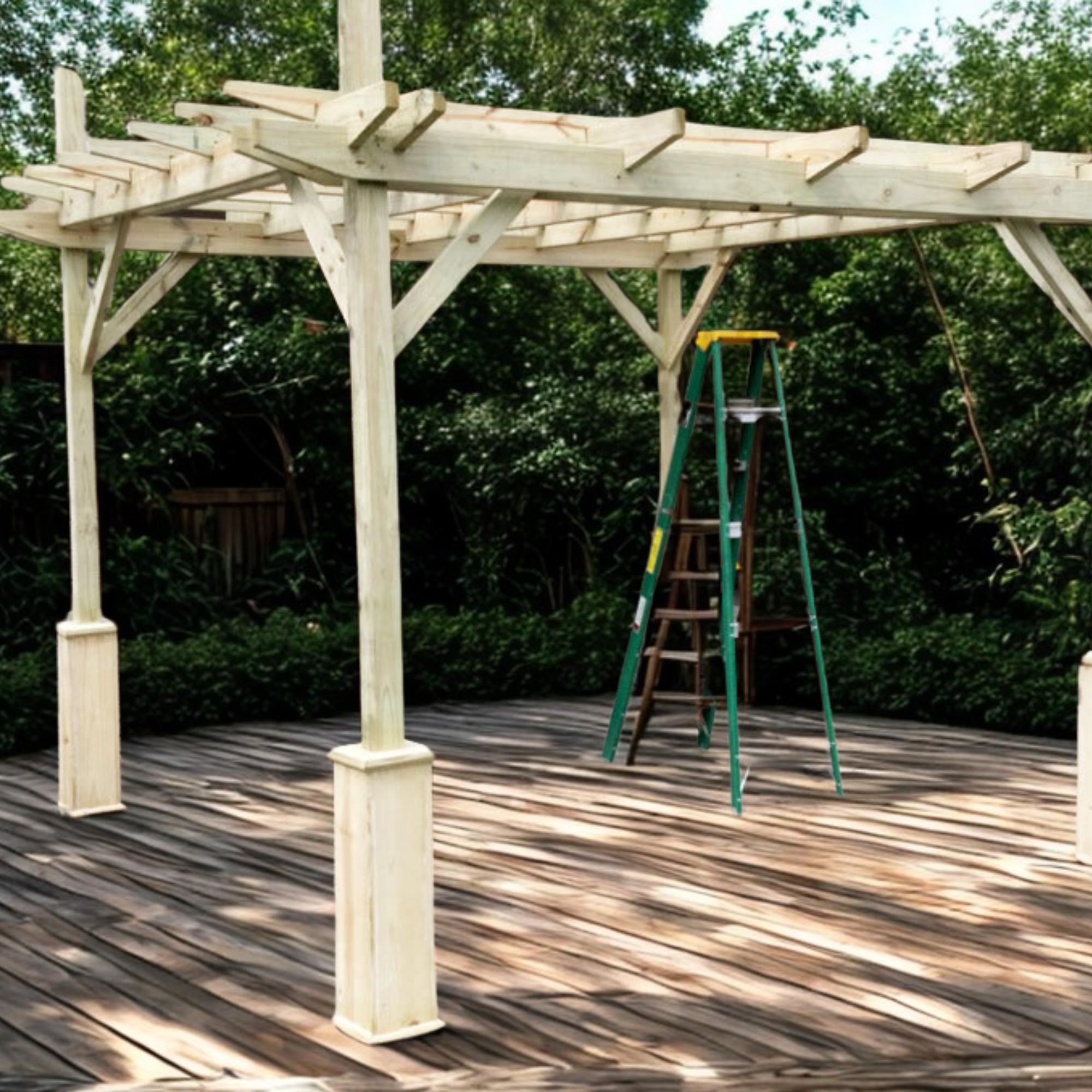 DIY Pergola Build Plans With Instructions - Pergola Design Template ...