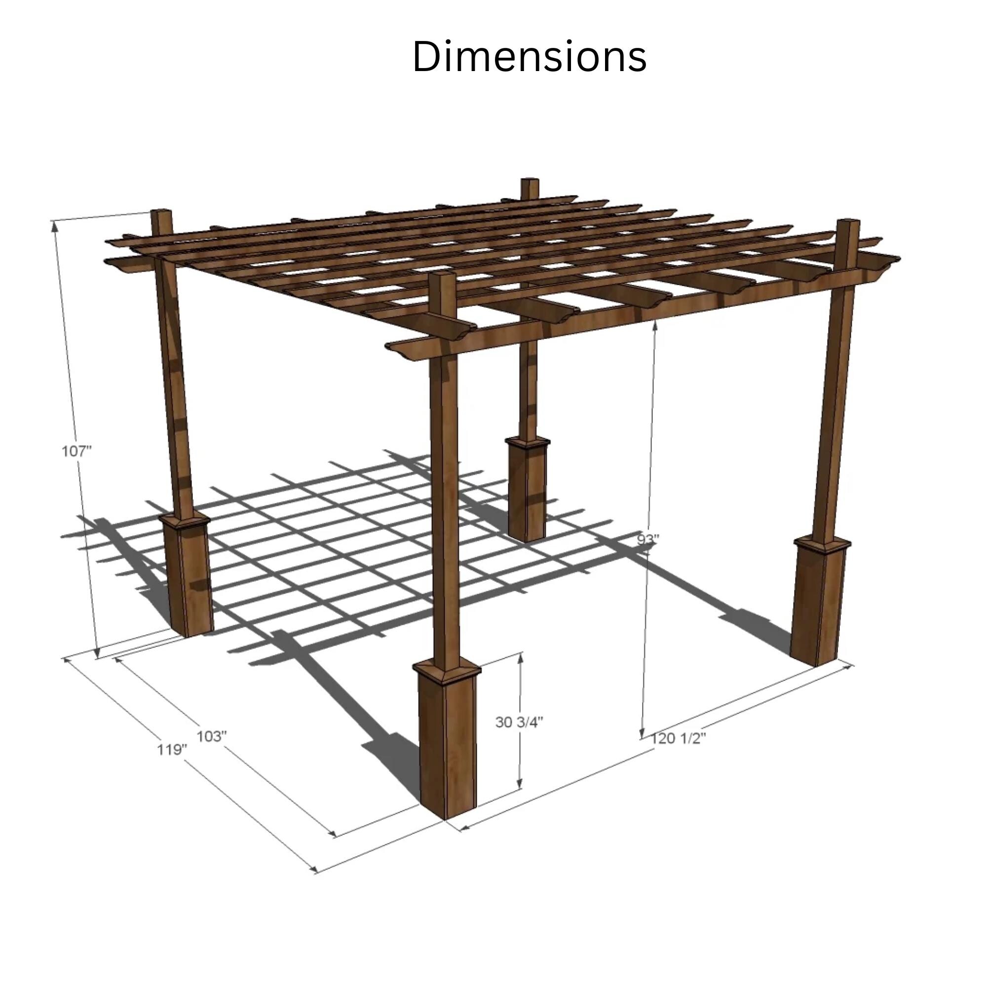 DIY Pergola Build Plans With Instructions - Pergola Design Template ...