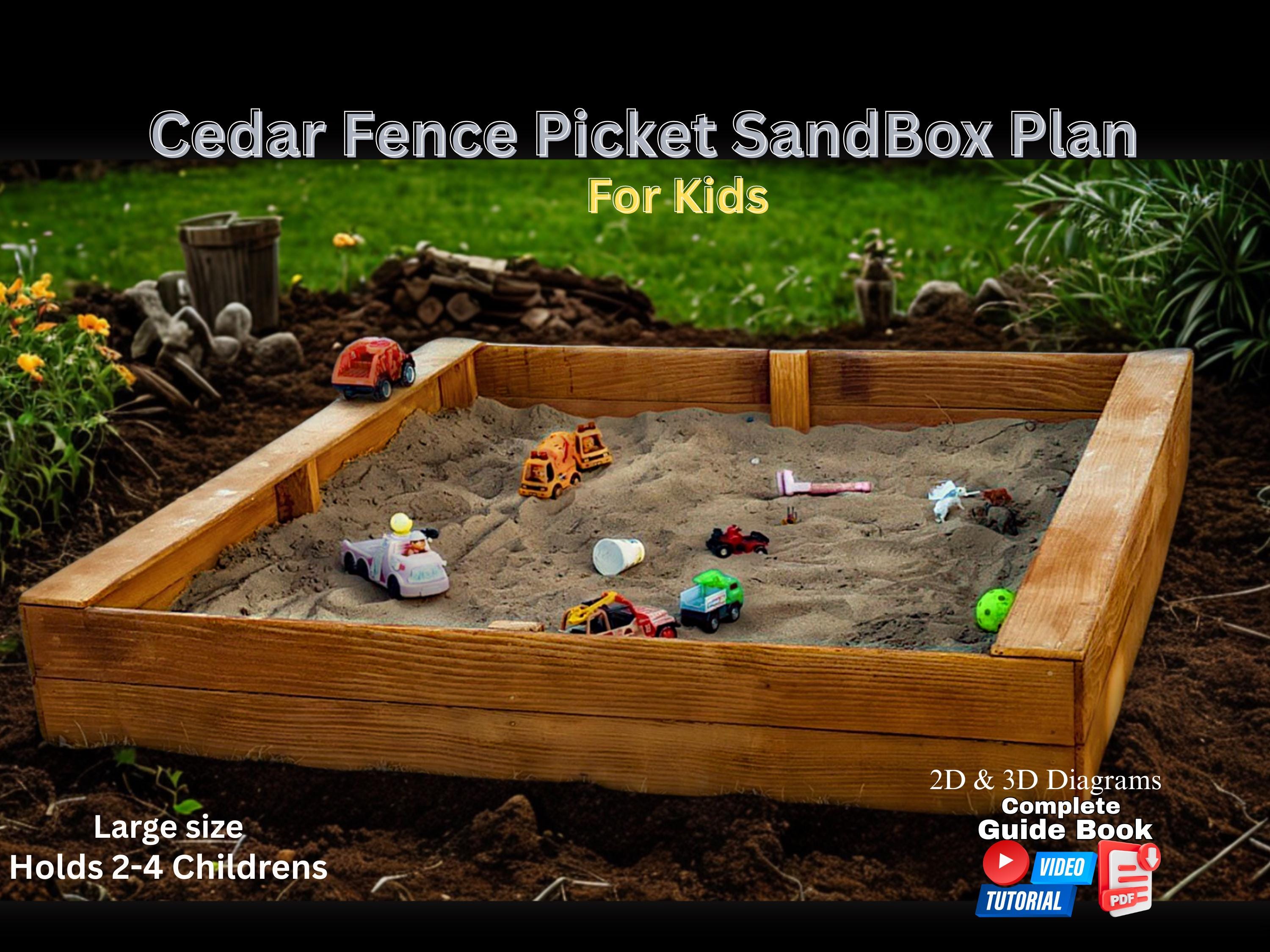 DIY Cedar Sandbox Plans Pdf Instant Download With Instructions - Kids ...
