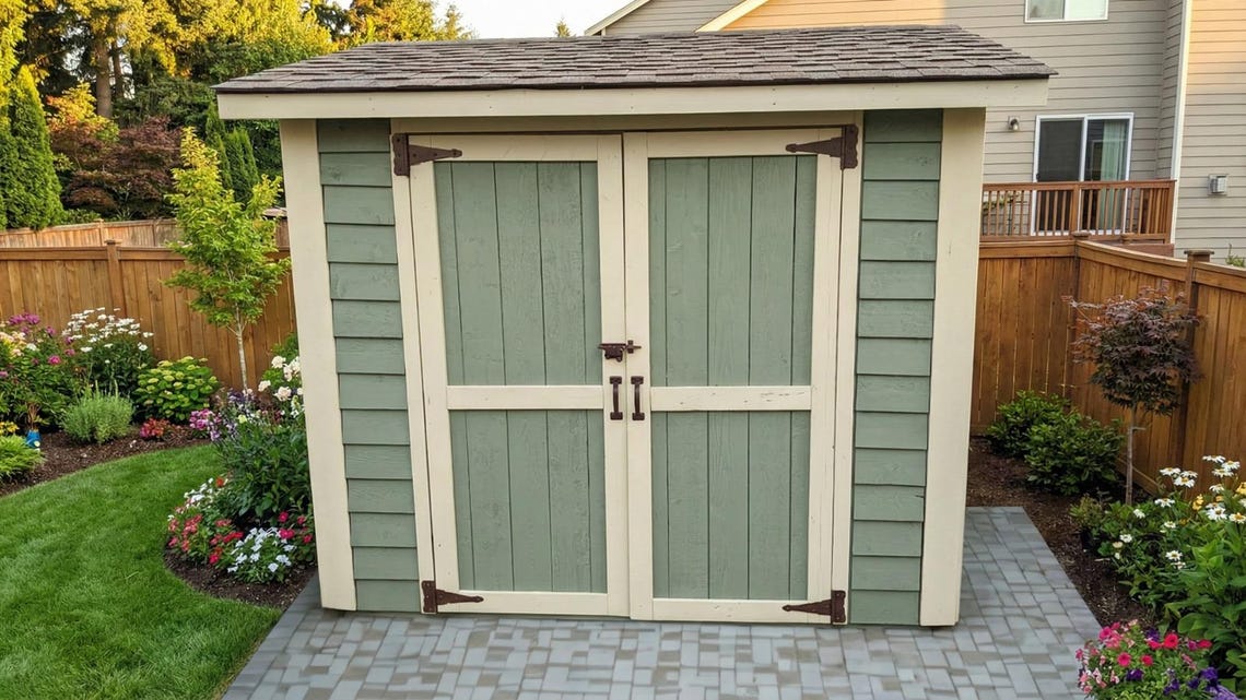 Small Cedar Shed Building Plans: DIY Outdoor Storage (digital Download ...