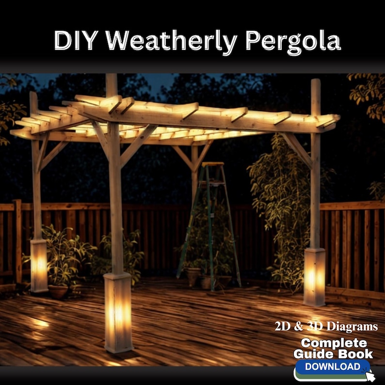 DIY Pergola Build Plans With Instructions - Pergola Design Template ...
